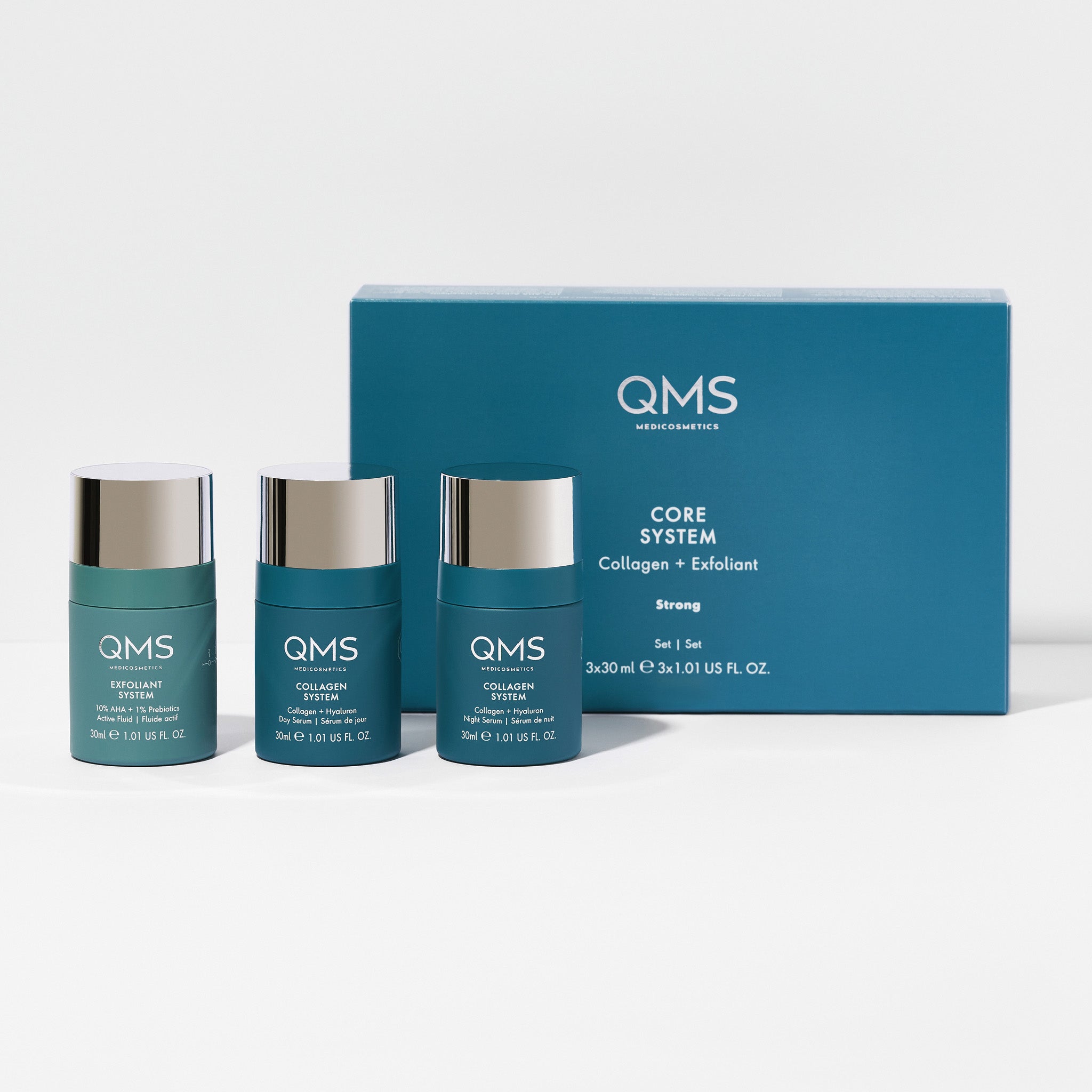 Day & Night 3-Step Core Routine Set Strong I QMS Medicosmetics – QMS ...